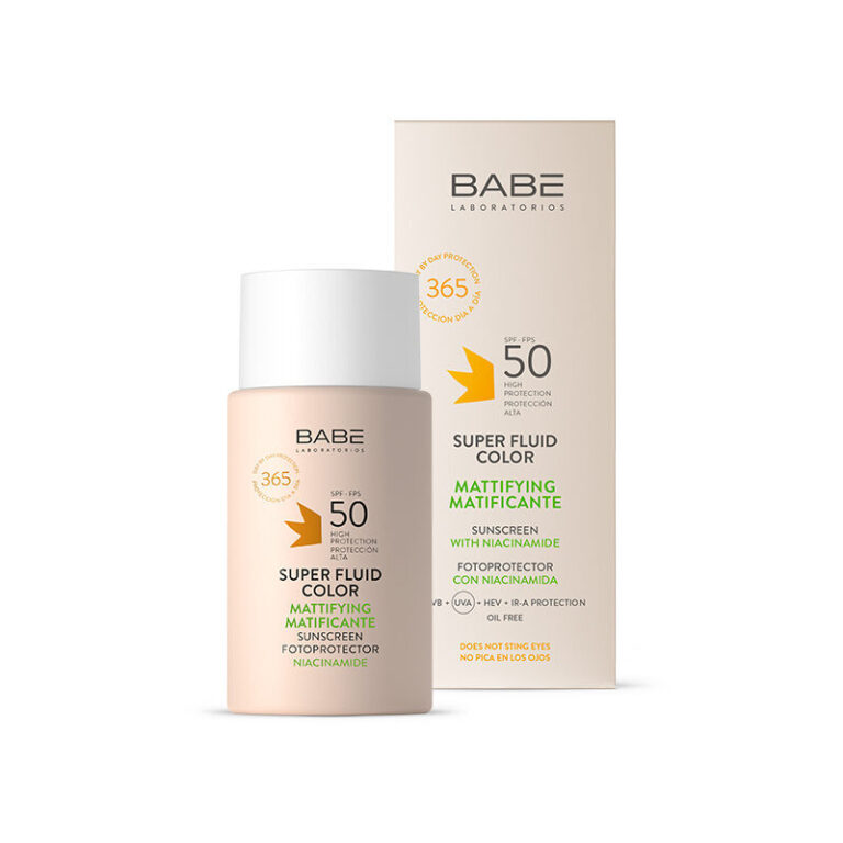 Babe Fotoprotector Solar Super Fluid Color Matificante Spf50 50ml Fluido Facial - Dermacenter